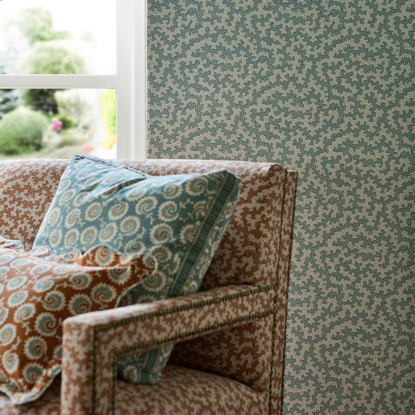 Truffle Fabric - Indigo | Sanderson Pinetum Prints Fabrics | DARB227084