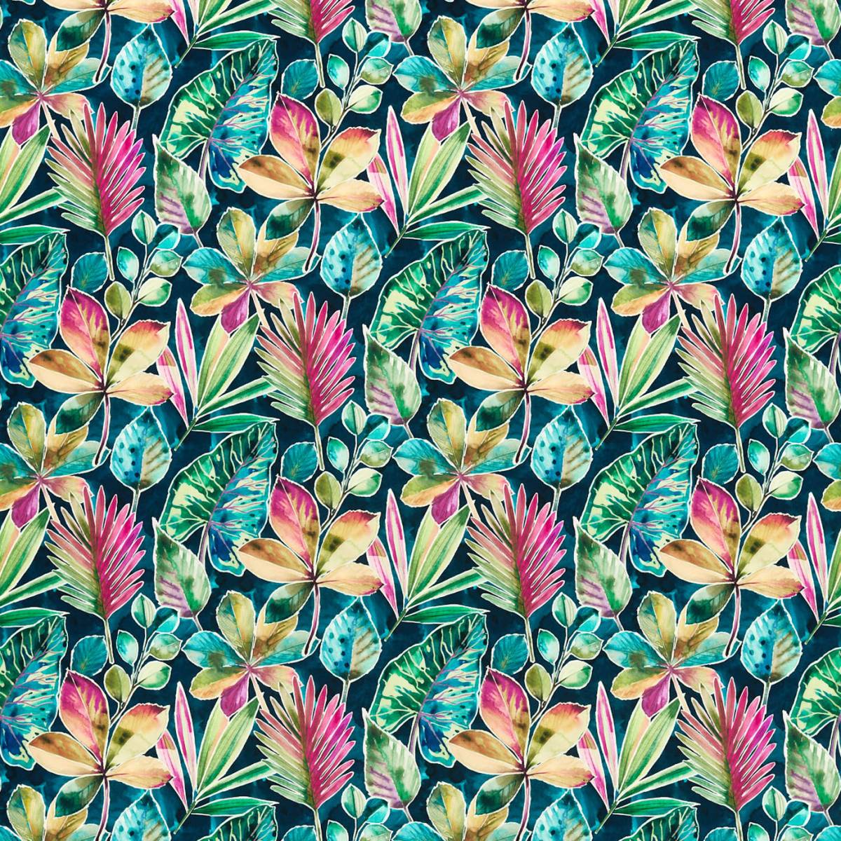 Rainforest Fabric - Multi Velvet - House Decor Interiors