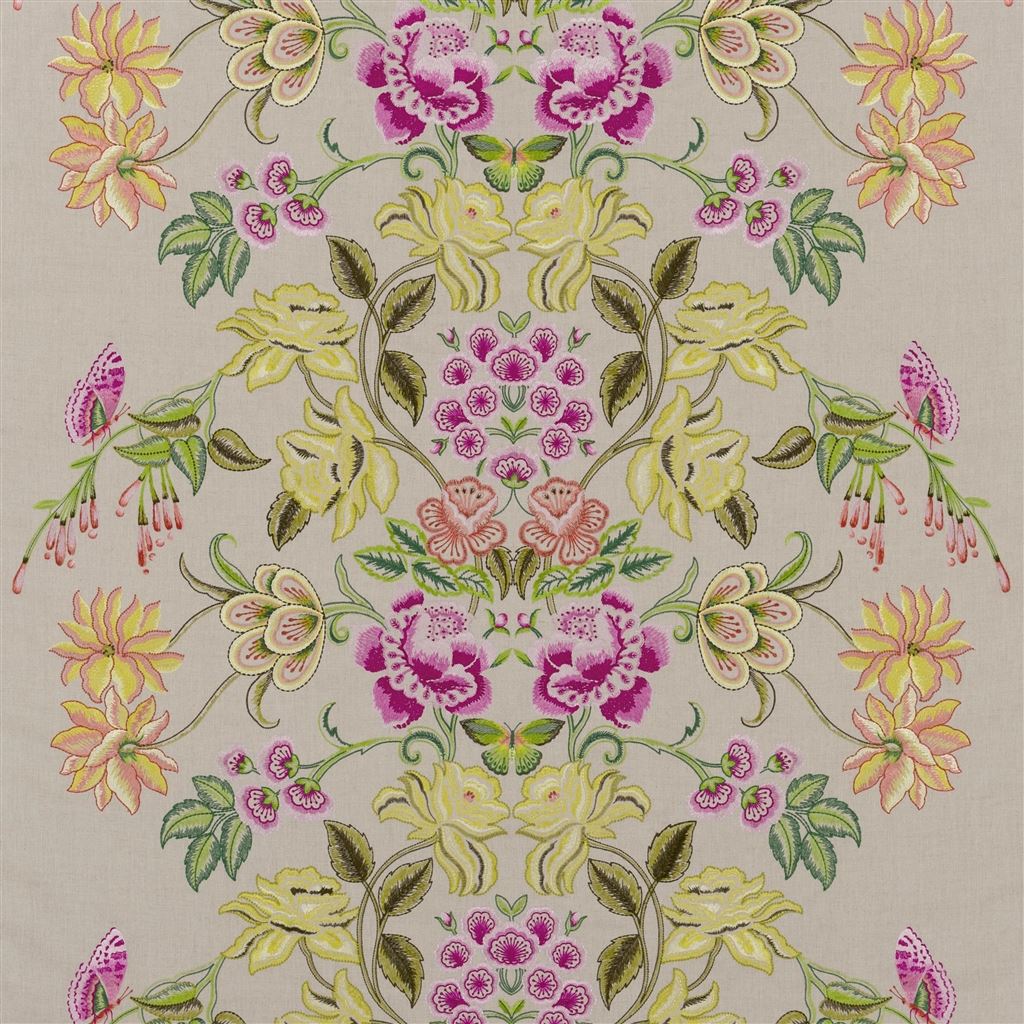 Isabella Fabric - Fuchsia | Designers Guild Ghirlanda Fabrics | FDG3135/01