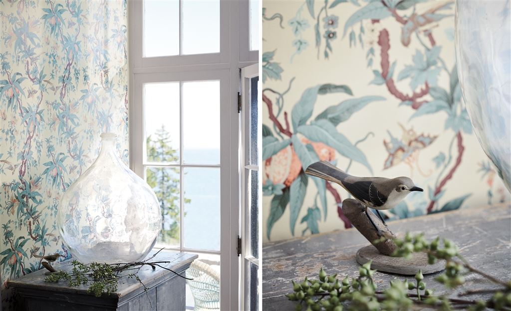 Marston Gate Floral Wallpaper - Blue - House Decor Interiors
