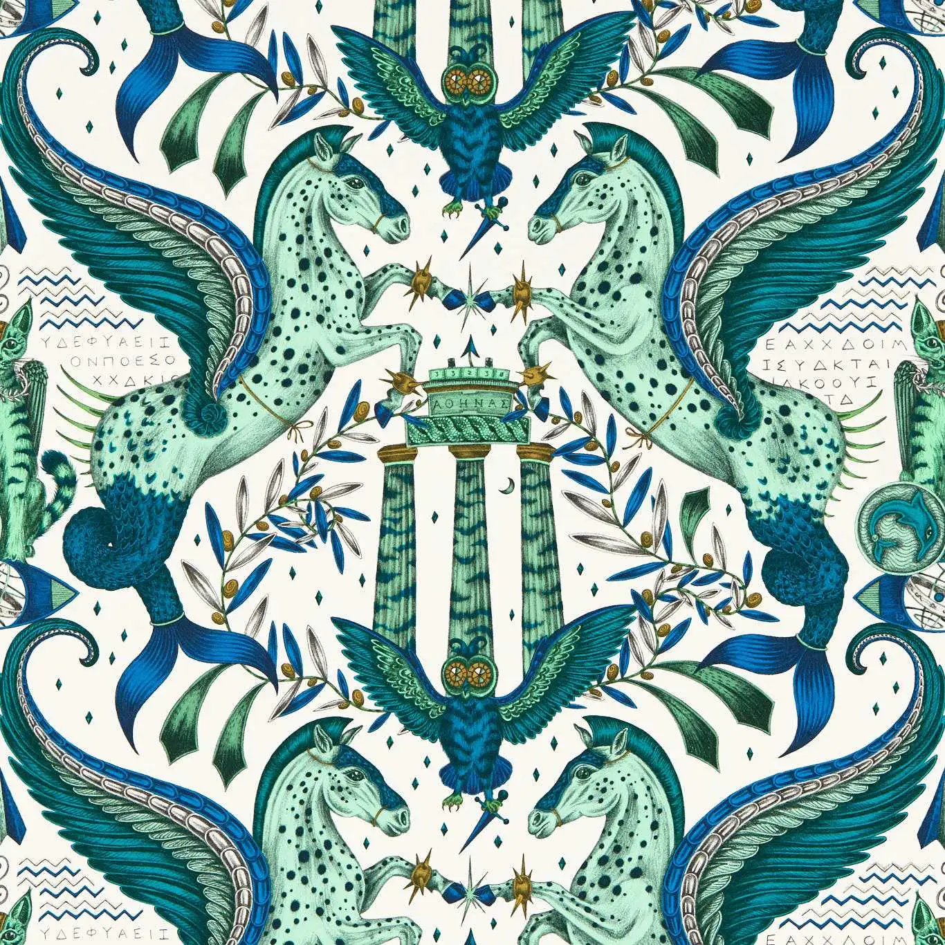Odyssey Mythos Wallpaper - Olive | Emma Shipley Mythica Wallpapers ...