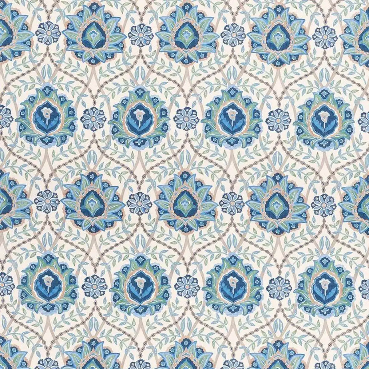 Topkapi Fabric - Blue/Green | Nina Campbell Maracanda Fabrics | NCF4434-03