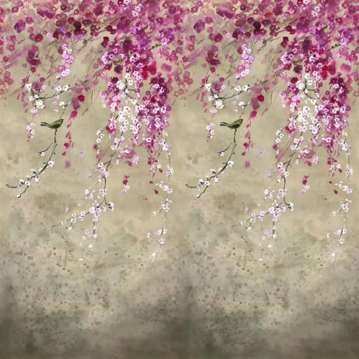 Shinsha Scene 1 Wallpaper - Blossom | Designers Guild Scenes & Murals ...