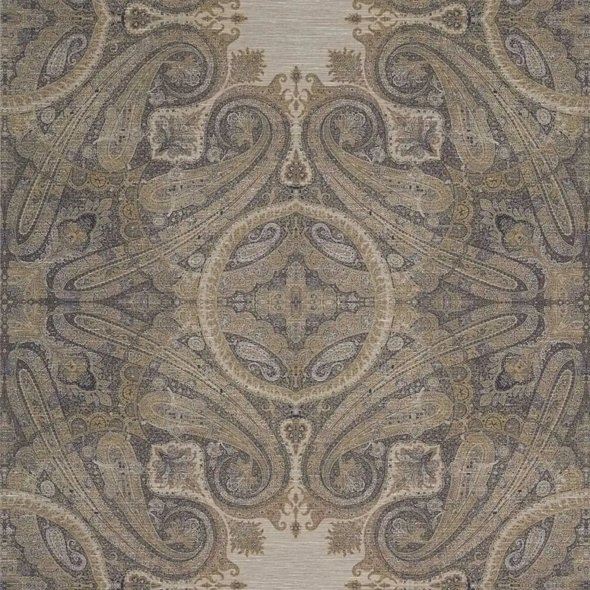 Elswick Paisley Wallpaper - Blue Umber | Zoffany Cotswolds Manor ...