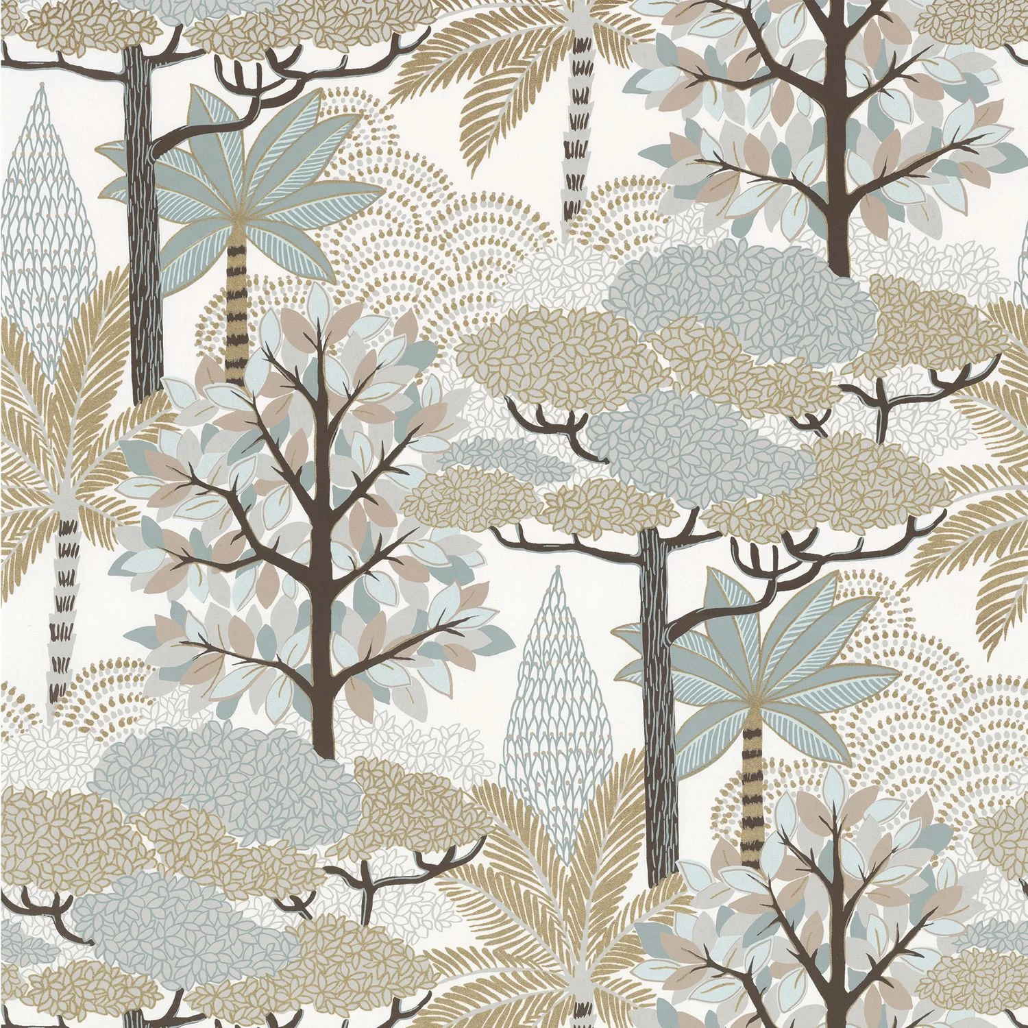 Marakanda Wallpaper - Pastel / Dore | Casamance Nuit D'orient ...